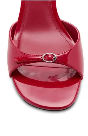 Mango Faux Leather Kitten Heel Sandal