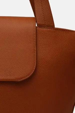 WOOL & OAK Muse Leather Work Tote - Caramel
