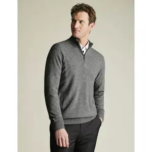 CHARLES TYRWHITT Pure Cashmere Zip Neck Sweater