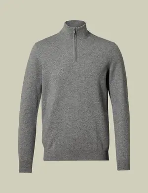 CHARLES TYRWHITT Pure Cashmere Zip Neck Sweater
