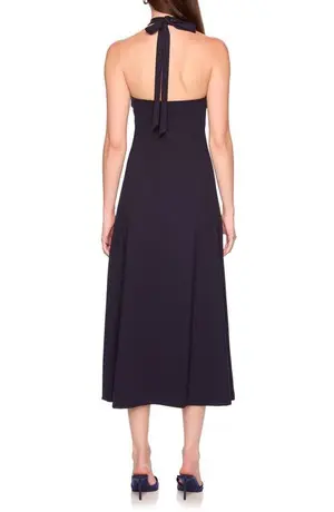 Susana Monaco Halter String Tie Midi Dress