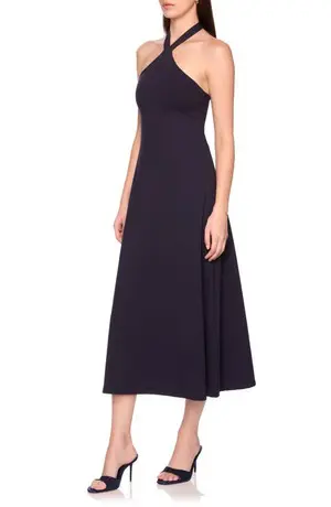 Susana Monaco Halter String Tie Midi Dress