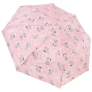 PEANUTS Snoopy All Over Print Automatic Umbrella Pink