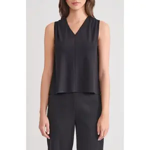 Misook Pima Cotton V-neck Tank