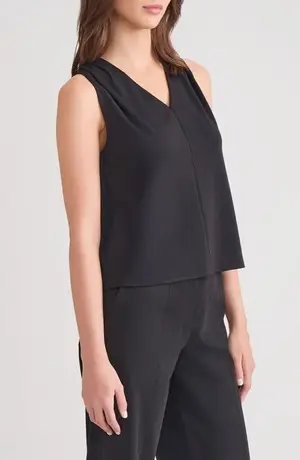 Misook Pima Cotton V-neck Tank