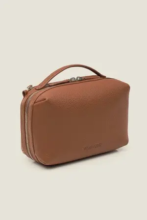 WOOL & OAK Toto Split Compartment Leather Travel Dopp Kit