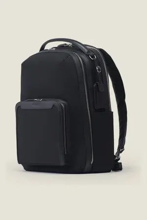 WOOL & OAK Organized Expandable Nylon Travel Backpack - Black Nylon