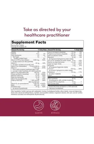 BARIATRIC ADVANTAGE Chewable Advanced Multi Vitamin Without Iron High Potency Daily Multivitamin 60 Count