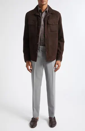 Isaia Suede Overshirt
