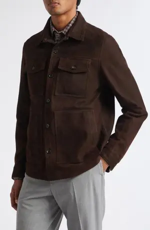 Isaia Suede Overshirt