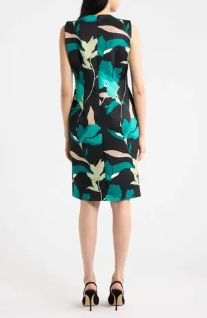Anne Klein Sleeveless Floral Sheath Dress