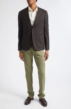Isaia Chiaja Cotton And Cashmere Blend Pants