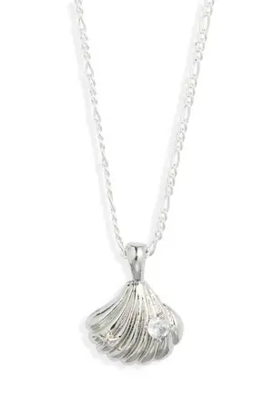 CHILD OF WILD Stonesteps Shell Pendant Necklace - Silver