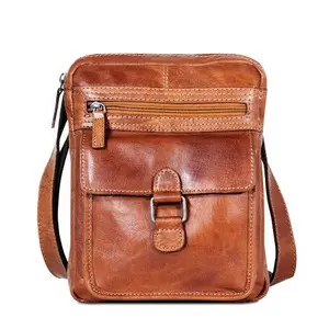 JACK GEORGES Voyager Slim Crossbody Bag - Black-brown