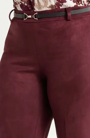 Anne Klein Wide Leg Faux Suede Pants