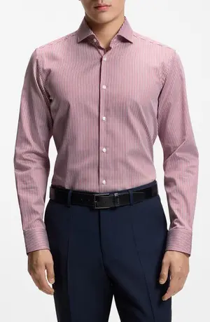 BOSS Hank Slim Fit Stripe Dress Shirt