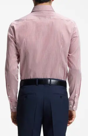 BOSS Hank Slim Fit Stripe Dress Shirt