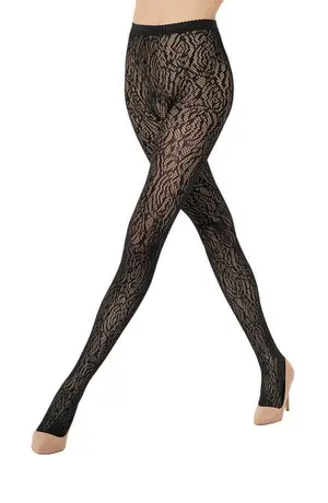 Wolford Rose Lace Tights