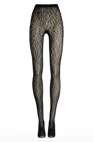Wolford Rose Lace Tights
