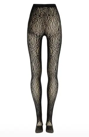 Wolford Rose Lace Tights