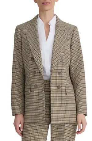 Jones New York Houndstooth Longline Blazer