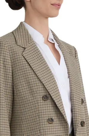Jones New York Houndstooth Longline Blazer