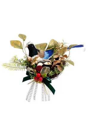 MARK ROBERTS Winter Bird Nest - Blue
