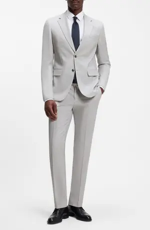 BOSS Huge Virgin Wool Suit - Open Grey