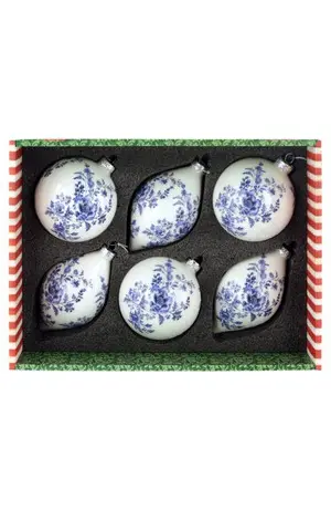 MARK ROBERTS Blue And Floral Ornament