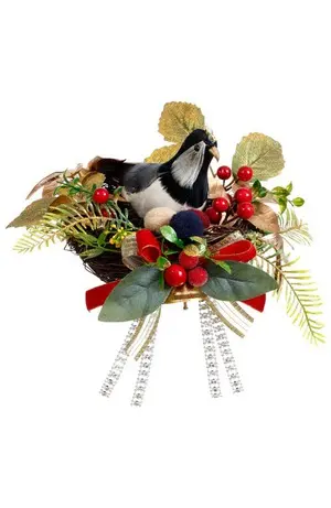 MARK ROBERTS Whimsical Bird Nest - Red