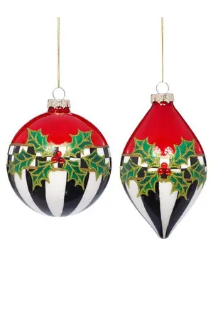 MARK ROBERTS Checke Ornament - Red
