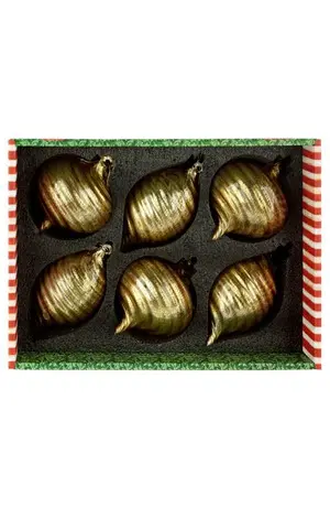 MARK ROBERTS Gold Swirl Drop Ornament