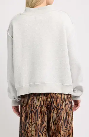 DRESSED IN LALA Whale Yeah Reversible Graphic Boxy Sweatshirt