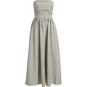LAYERED WITH LOVE Seersucker Stripe Maxi Dress