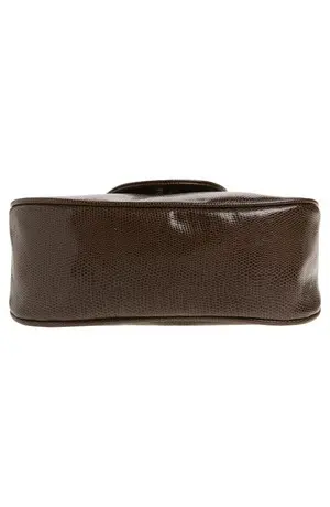 FOR THE AGES Ineva Faux Leather Lizard Embossed Baguette Bag