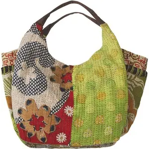 TEN THOUSAND VILLAGES Sari Shop Slouchy Bag