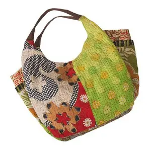 TEN THOUSAND VILLAGES Sari Shop Slouchy Bag