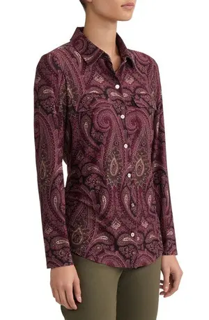 Jones New York Paisley Button-up Shirt