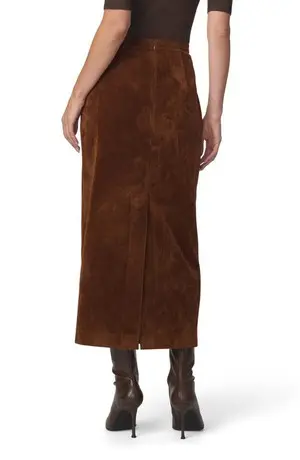 Joe's Jeans Faux Suede Welt Pocket Midi Skirt
