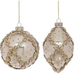 MARK ROBERTS Vine Scroll Ornament - Champagne