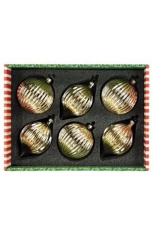 MARK ROBERTS Ribbed Gold Ornament