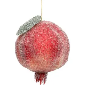 MARK ROBERTS Frosted Pomegranate Ornament - Red
