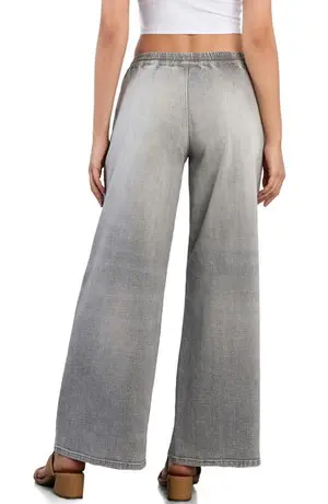 HINT OF BLU Knotty Drawstring Jeans - Grey Blue