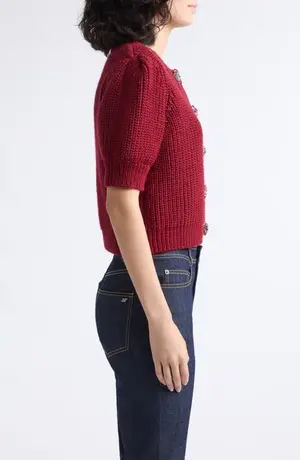 Cinq À Sept Rita Baroque Embellished Cardigan - Berrywine