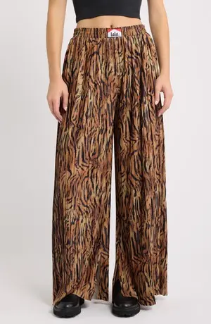 DRESSED IN LALA Pleated Wide Leg Pants