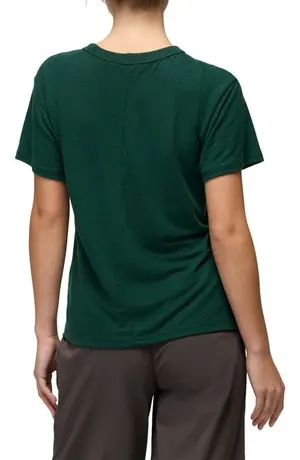 Prana Cozy Up Crewneck T-shirt - Root Green