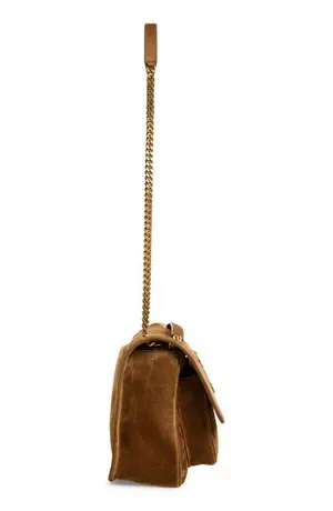 Saint Laurent Medium Suede Shoulder Bag - Caramel Cognac