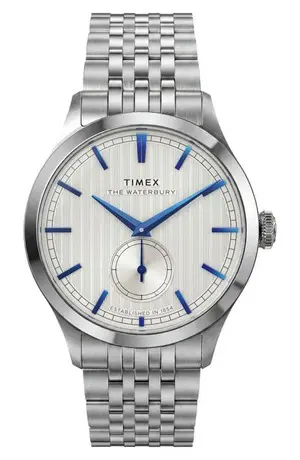 Timex® Waterbury Classic Quartz Bracelet Watch - Silver