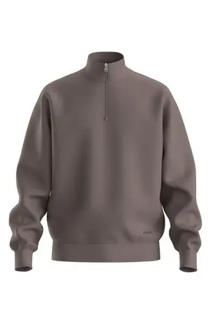 BOSS Dalizip Cotton Quarter-zip Pullover