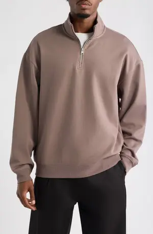 BOSS Dalizip Cotton Quarter-zip Pullover
